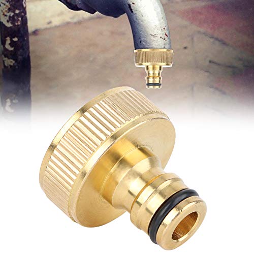 Brass Garden Hose Tap Connector, 1.4 Inch G1 Brass Tap Hose Connector ...