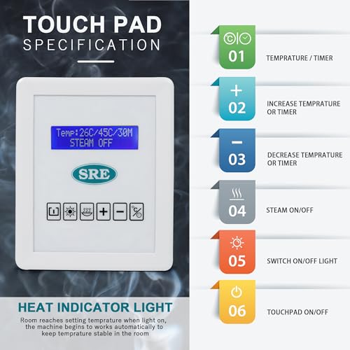 Buy SRE Spa Alpha Series 6kw Steam Generator with Auto Drain Chrome Aroma Steam Outlet ...