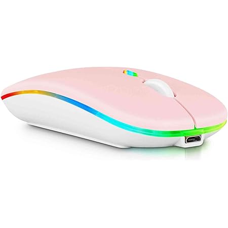 Amazon.com: UrbanX 2.4GHz & Bluetooth Mouse, Rechargeable Wireless LED ...