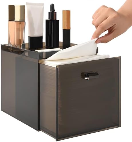 Amazon.com: Acrylic Disposable Facial Towel Storage Box Compatible with ...