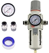 RIH Pneumatics Compressed Air Double Filter & Regulator, Air Drying ...