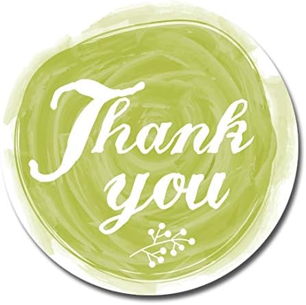 40mm “Thank You” Round Stickers – 4 Pretty Designs for Greetings Cards ...