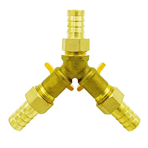 Snapklik.com : Metaland Brass 3 Way Shut-Off Valve