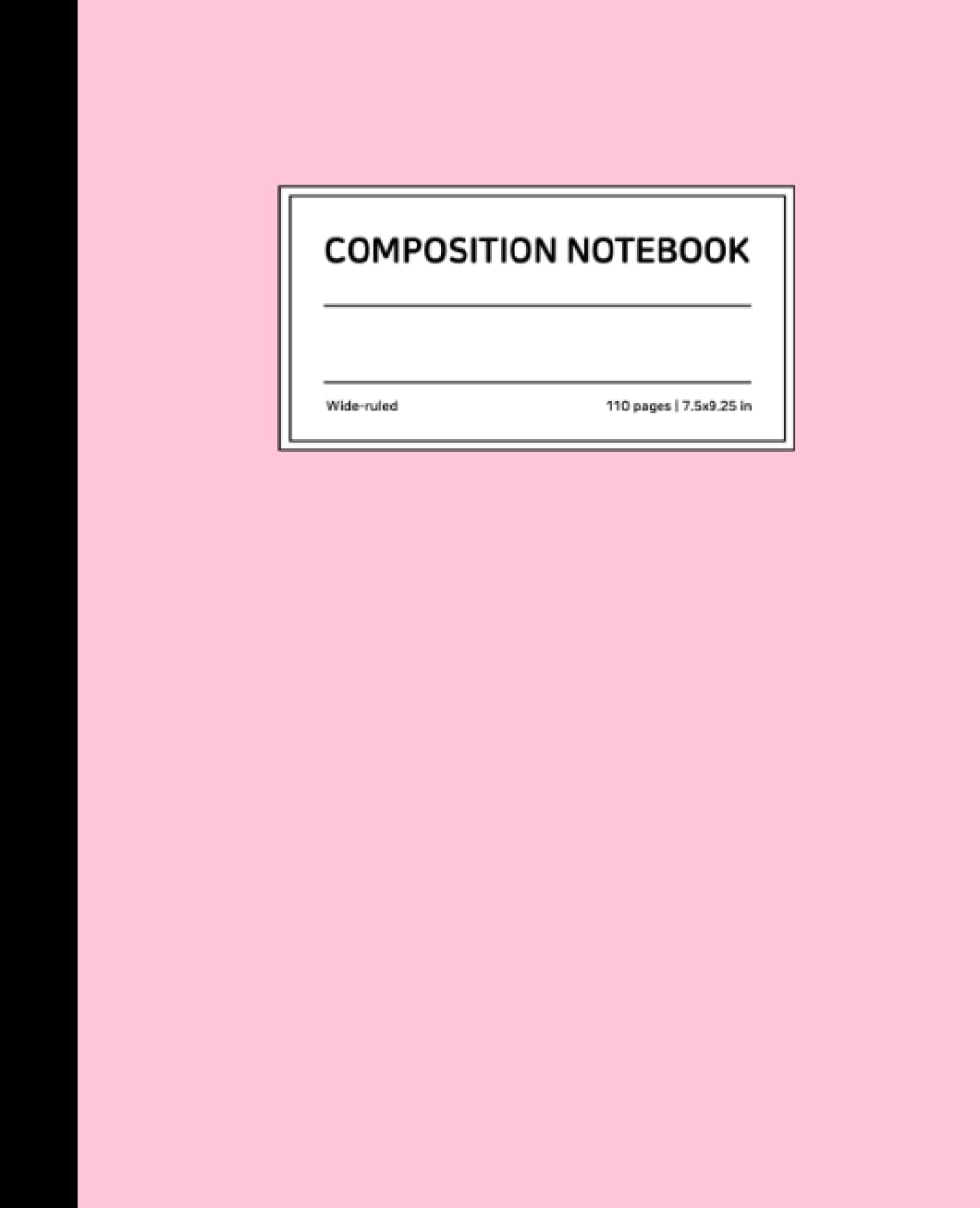 Amazon.com: Pastel Pink Composition Notebook : Wide Ruled, 7.5 × 9.25 ...