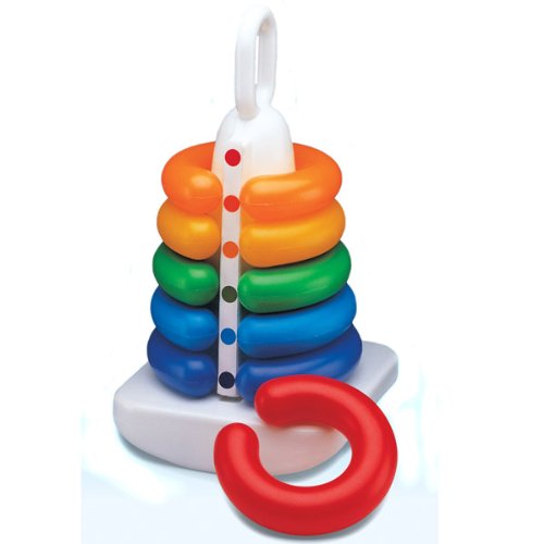 Amazon.com : "Rainbow Stacking Rings" Toddler Toy By Megcos -Affordable ...