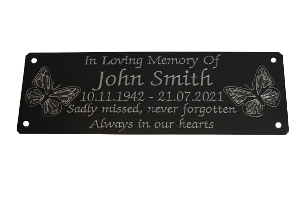 MEMORIAL BENCH PLAQUE PERSONALISED GRAVE MARKER SIGN : Amazon.co.uk ...
