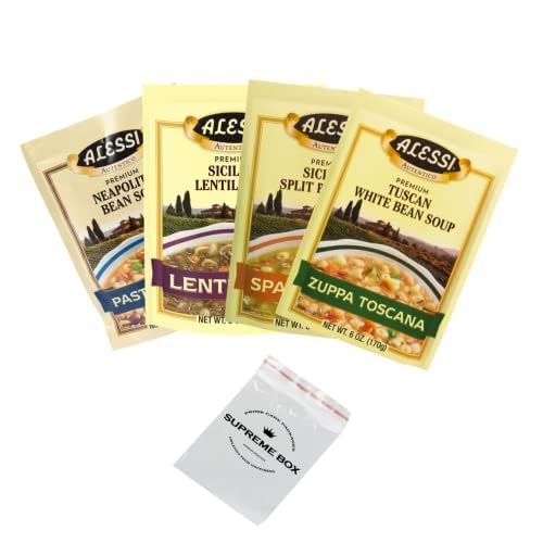 Amazon.com : Alessi Soup Mix 4 Flavor Variety Bundle: (2) Tuscan White ...