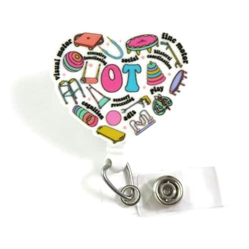 Amazon.com: OT Badge Reel, Occupational Therapy Badge Holder, COTA ...