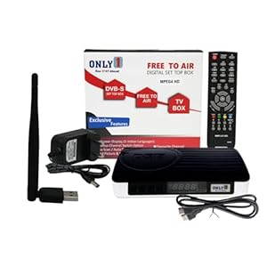 ONLY 1 One Step Ahead ON17W HD Mpeg-4 DD Free Dish Set Top Box with YouTube & DLNA Support (WiFi ...