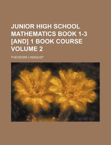 Junior High School Mathematics Book 1-3 [And] 1 Book Course Volume 2 ...