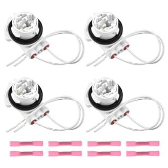 Amazon.com: 4 PCS Light Socket Wire Harness Set with Pigtail Plug ...