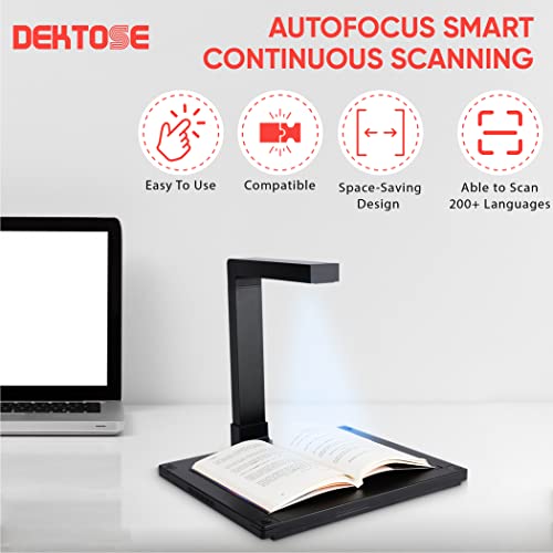 Buy DEKTOSE Document Camera 16MP Scanner - Compact Overhead Lecture ...