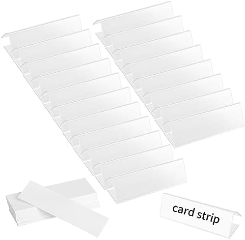 Amazon.com: PINGEUI 150 Pcs 3x1in Plastic Label Holders with 150 Pcs ...