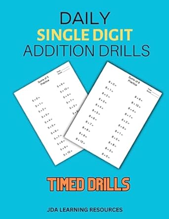 Daily Single Digit Addition Drills: Master Addition with Timed Drills ...