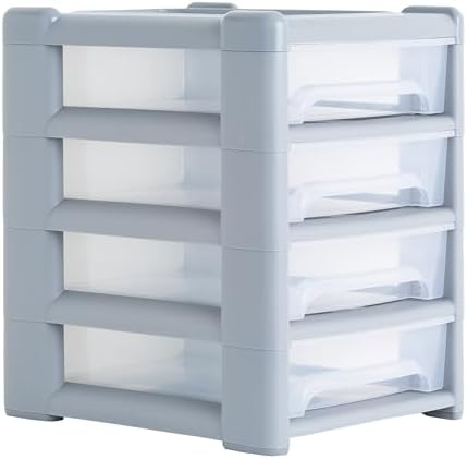Wham 1x Shallow (4 x 6L) A4 Drawers Plastic Storage Tower Unit Storage ...