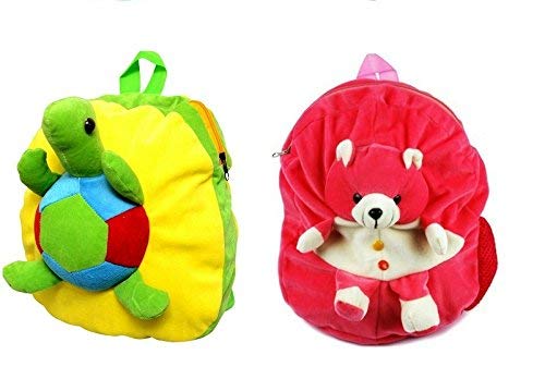Blue Tree Tortoise Teddy Cartoon Plush Soft School Bag for Kids (Yellow ...