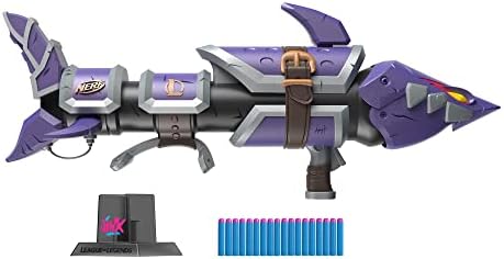 Amazon.com: Nerf LMTD League of Legends Jinx Fishbones Blaster, 18 Dart ...
