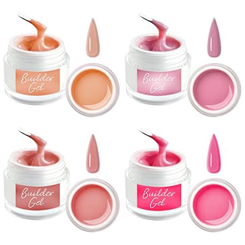 Builder Gel (UK Company) Gel Nail Builder In A Bottle 4 Pack : Amazon ...