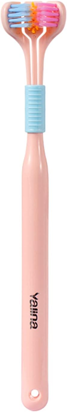 Bomoya 3 Sided Toothbrush for Adults Triple-Angle Tooth-Hugging Deep ...