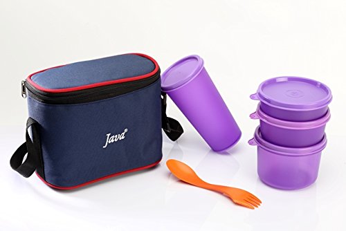 Buy Java Round Purple Lunch Box Set with Bag Online at Low Prices in ...