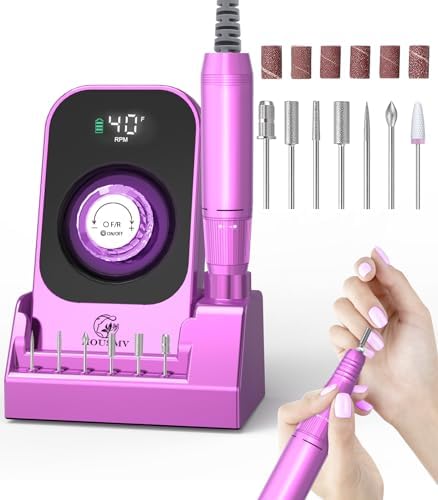 Amazon.com: Professional Nail Drill Electric File: 40000RPM Portable ...