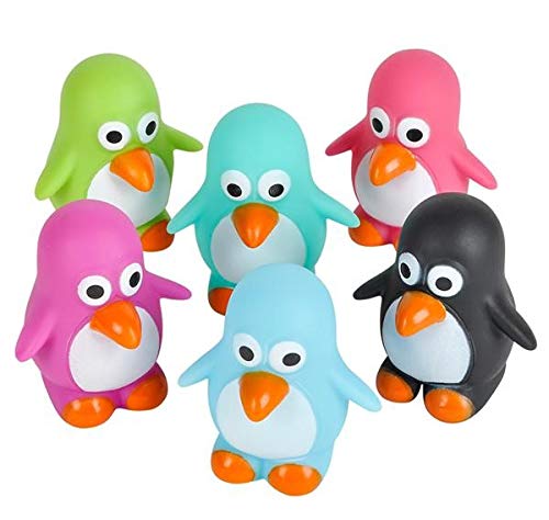 Buy Mini Rubber Penguins (Pack Of 12) Bright Colors Can Squirt Water ...
