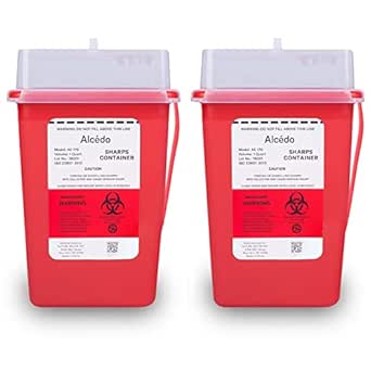 Alcedo Lab Sharps Container Lid 1 Quart Plus (2 Pack): Amazon.com ...