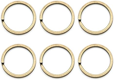 Amazon.com: CRAFTMEMORE 20pcs Key Rings Keychain Rings Metal Flat Split Rings for Car Keys ...