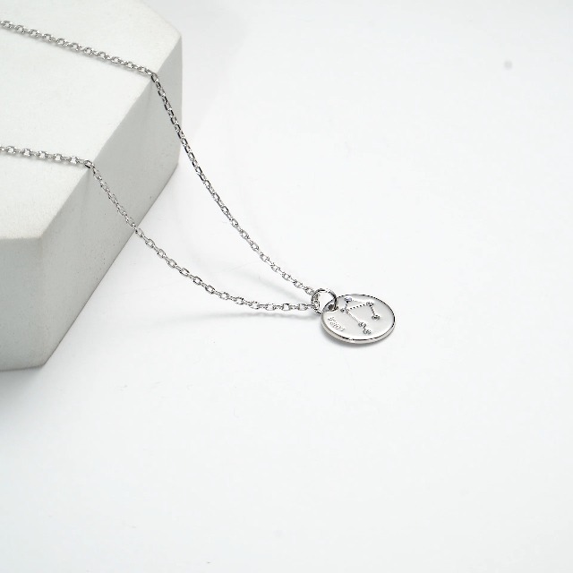 Watch Libra Star Sign Disc Necklace Created with Austrian Crystals on ...