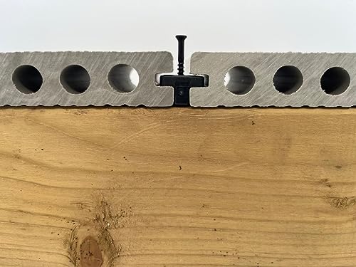 Composite Decking T Clips Fixing. Black Fitting Screw Included (100 ...