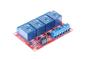 KNACRO 4-Channel DC 12V Relay Module High Low Level Triggering Optocoupler Isolation Load 10A DC ...