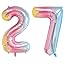 Amazon.com: ZIYAN 40 Inch Giant 26th Rainbow Number Balloons,Birthday ...