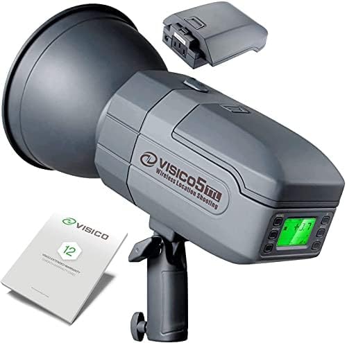 VISICO Vision 5 400W Li-ion Battery Powered (500 Full Power Flashes ...