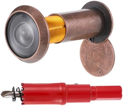 Door Viewer Peephole 220 Degree Wide Angle Peephole with 16mm Drill Bit ...