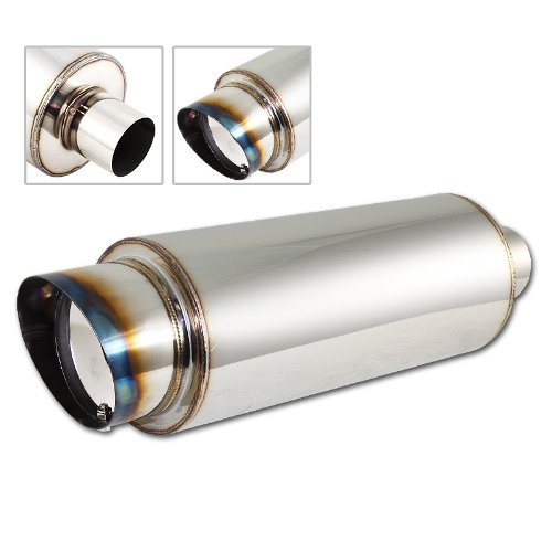 Amazon.com: N1 Fireball Exhaust Muffler 4" Slant Burnt Tip High Flow ...