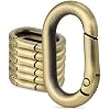 Amazon.com: 10Pcs Metal Spring Oval Rings Round Carabiner Key Ring Clip ...