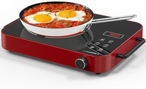Amazon.com: Portable Electric Cooktop 1800W, Electric Stove Single ...
