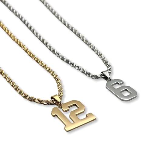 Amazon.com: Baseball Jersey Number Pendant Necklace, Baseball Player ...