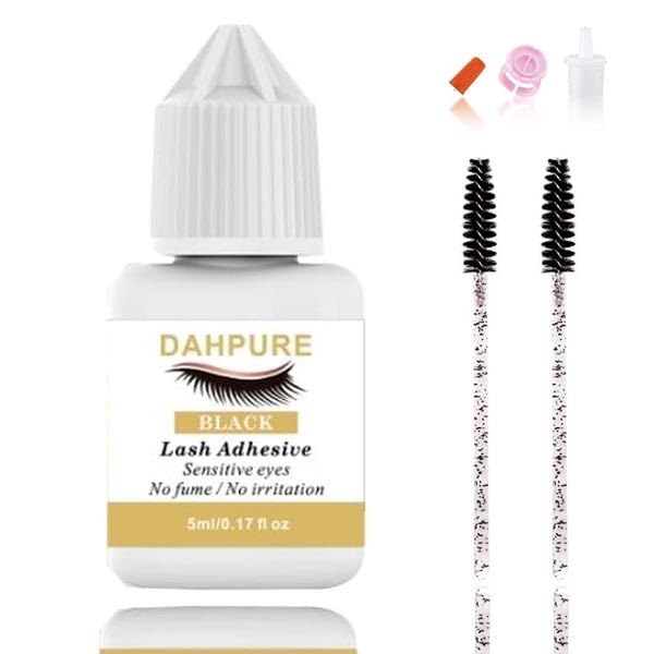 Amazon.com: Sensitive Cluster Lash Glue No Fume No Irritation Eyelash ...