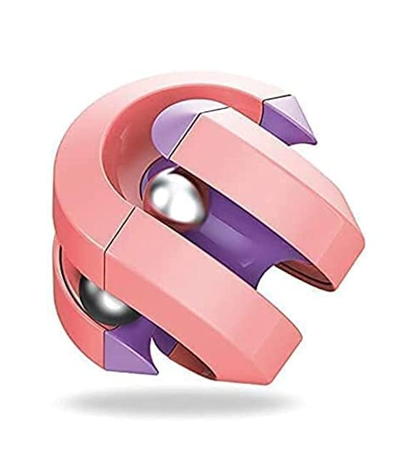 Spinning Gyro Orbit Ball Toy Magic Marble Beads Track Cube Fidget Maze ...