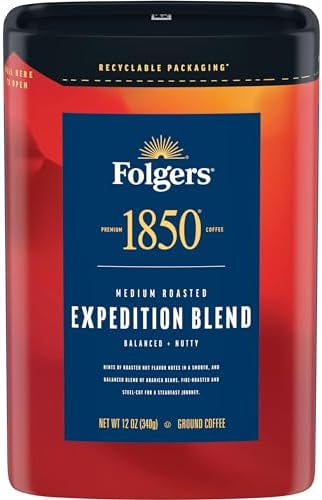 Amazon.com : Folgers 1850 Expedition Blend Medium Roast Ground Coffee ...