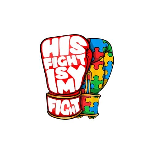 Amazon.com: Autism Dad sticker His fight Is My Fight Autism awareness ...