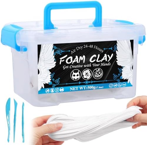 Amazon.com: 36 Pack White Air Dry Foam Clay,12.6oz Modeling Foam Clay ...