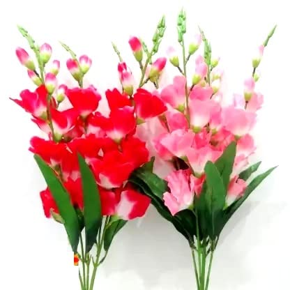 Buy Glad1015 Artificial Gladiolus Flower Stick (60cm Long) Long ...