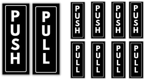 Amazon.com : iSYFIX Push Pull Stickers Sign – 2 pack 5x2 inch ...