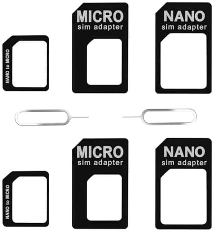 Amazon | SANJAOYEE Nano SIM MicroSIM 変換アダプタ 8点セット For iPhone 5 4S 4 ナノシム→SIMカードorMicroSIM ...