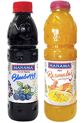 Manama Blueberry Fruit Crush and Rasmalai with Dry Fruits Crush for ...