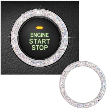 Amazon.com: Sylvil Bling Car Push Start Button Sticker, Sparkling ...