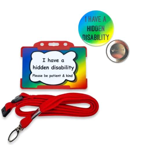 Hidden Disability ID card with Lanyard and x1 large badge - Hidden ...