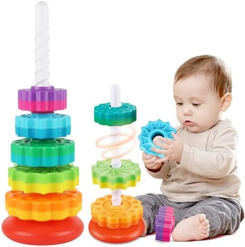 Amazon.com: GKKBSJ Baby Spinning Stacking Toys for Toddlers 1-3 ...